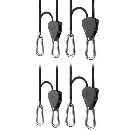HEAVY-DUTY ADJUSTABLE ROPE CLIP HANGER, TWO PAIRS | Green Temple