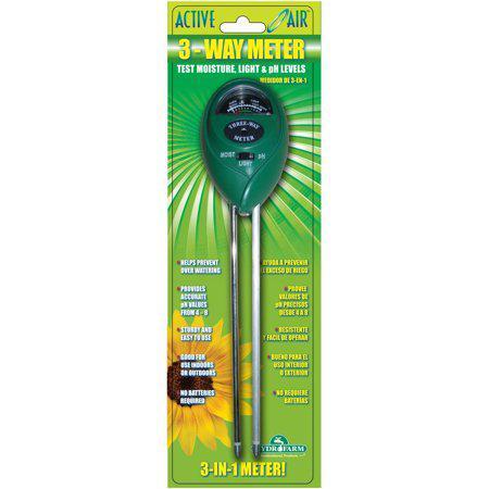 Hydrofarm Activeair 3-Way PH with Light and Moisture Meter | Green Temple